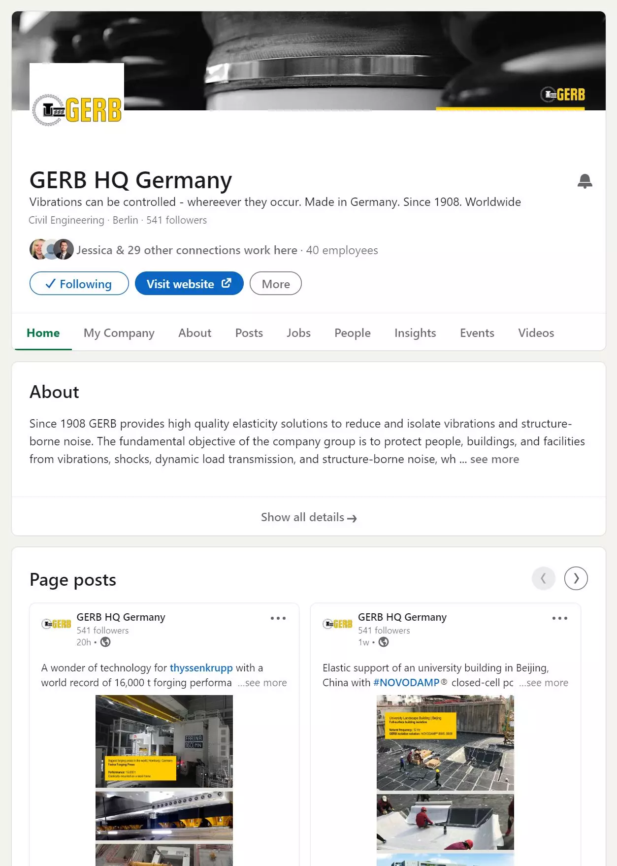 Follow us on LinkedIn: GERB HQ Germany! - GERB